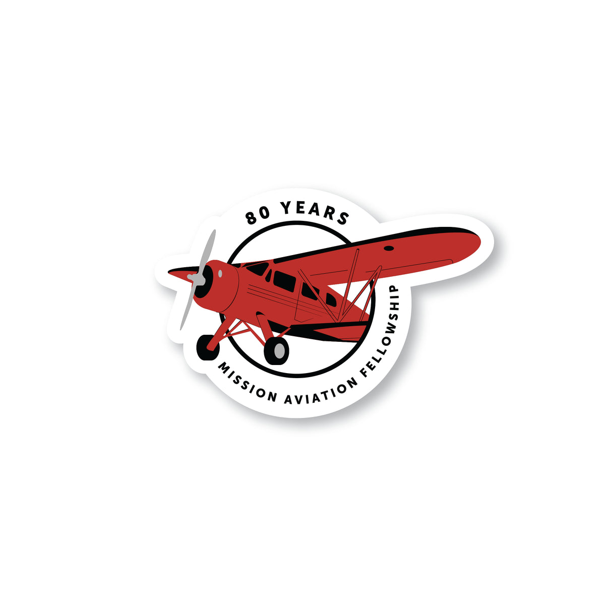 Sticker- 80th Anniversary Waco Commemorative Die Cut Sticker – MAF Gift ...